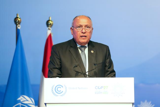 COP 27 President Sameh Shoukry - ClimateCOP27- 8Nov2022 - Photo | IISD ...