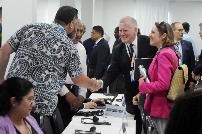 Sione Tekiteki, Pacific Islands Forum, with Michael Lodge and Marie ...